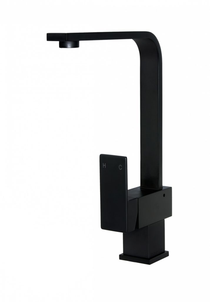 Matte Black Square Kitchen Mixer - Middletons Builders Warehouse